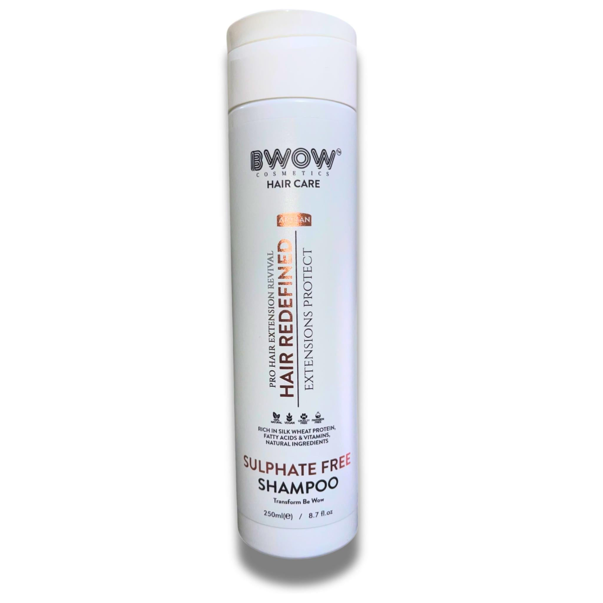 Sulphate-Free Hair Shampoo for Extensions 250ml – BWOW Cosmetics